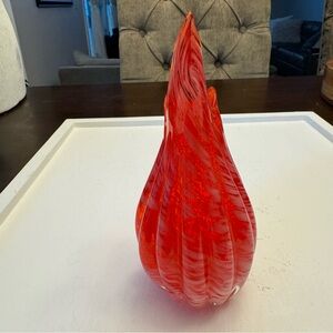 Lefton | Accents | Vintage Lefton Red Orange Swirl Hand Blown Vase ...